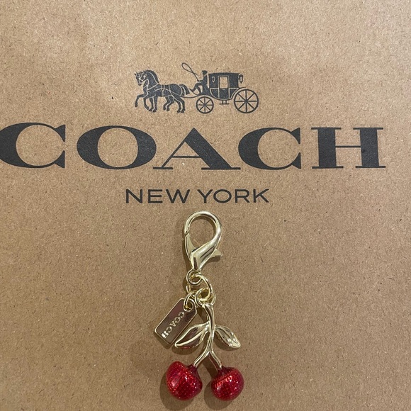 Coach | Accessories | Coach Gold And Red Cherry Key Holder | Poshmark